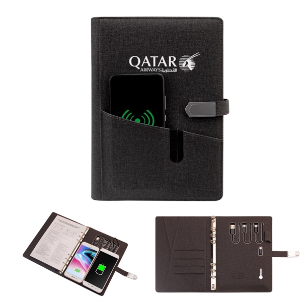 Multi-functional Wireless Charging Notebook – Impact Promos by Romo ...